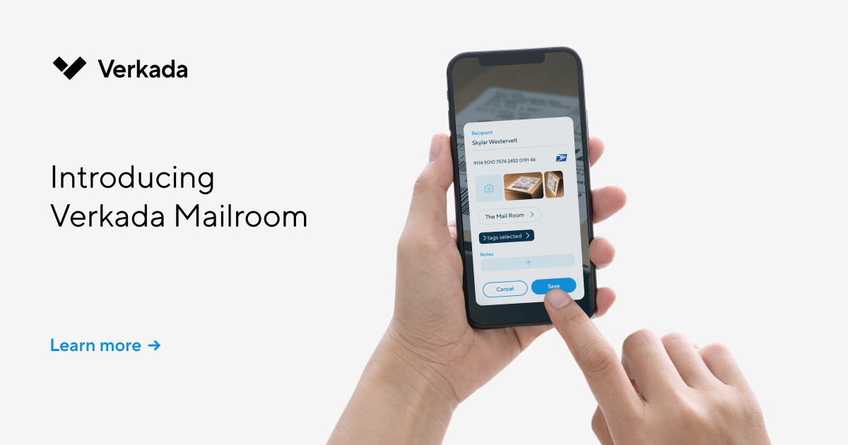 Essayez gratuitement Verkada Mailroom - Gérer les livraisons entrantes