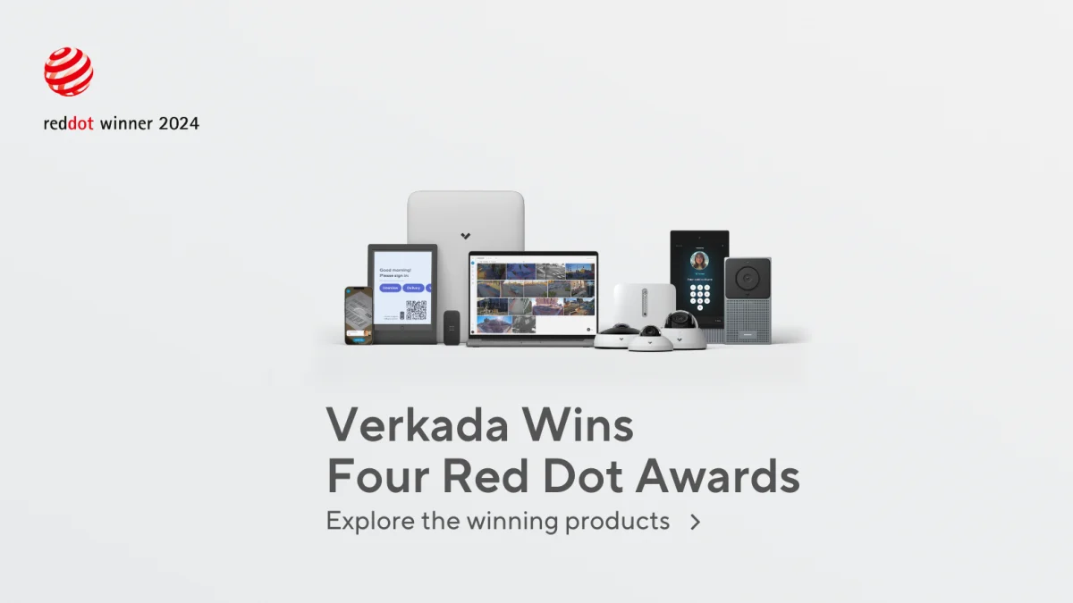 Verkada Awarded Red Dot Design Award Across Multiple Product Lines